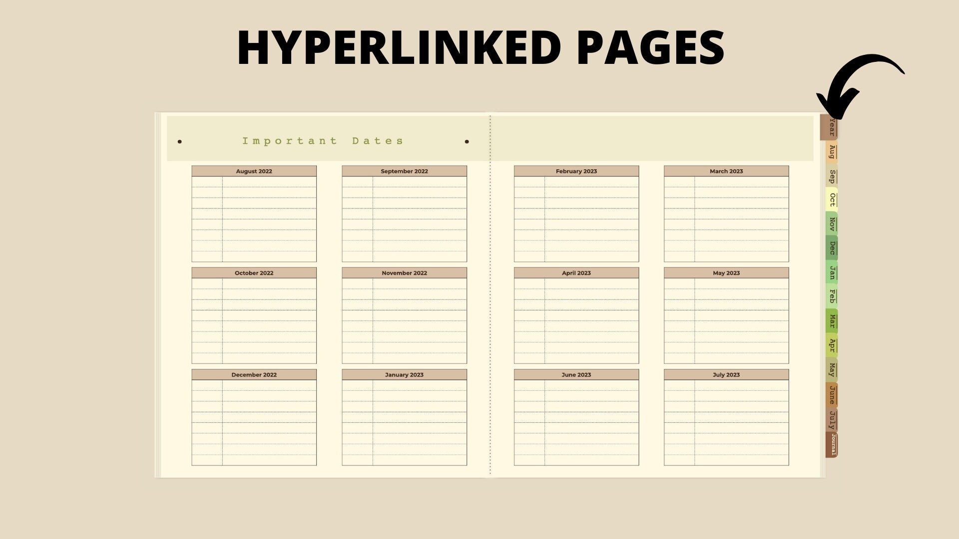 Simple 2022-2023 Year Planner (for Students) - Etsy