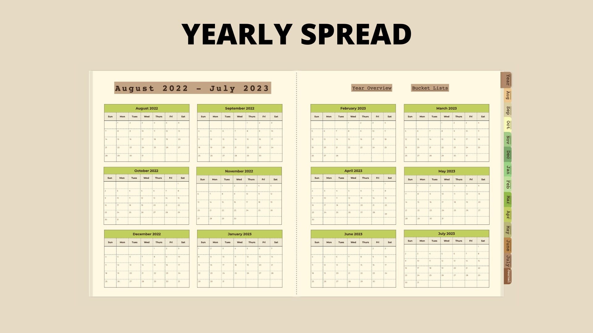 Simple 2022-2023 Year Planner (for Students) - Etsy