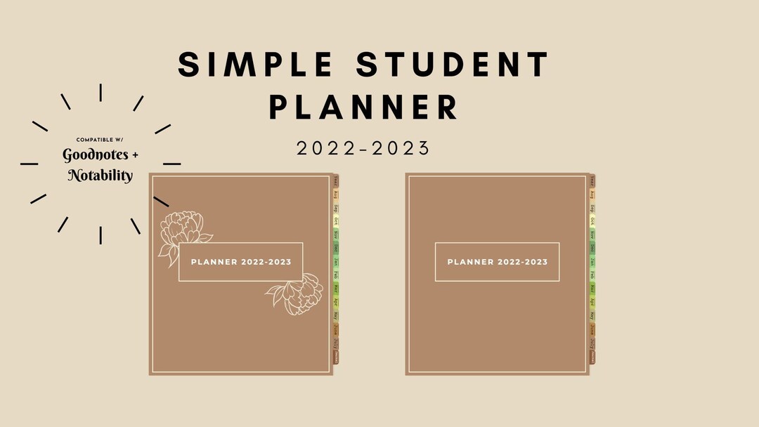 Simple 2022-2023 Year Planner (for Students) - Etsy