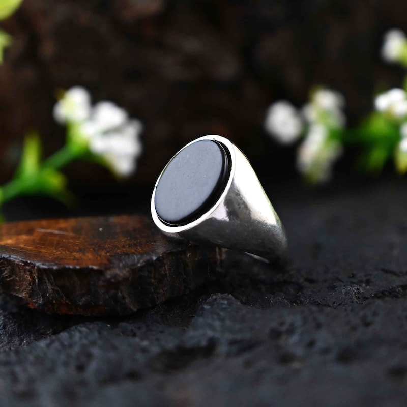 Obsidian Mens Ring - Etsy