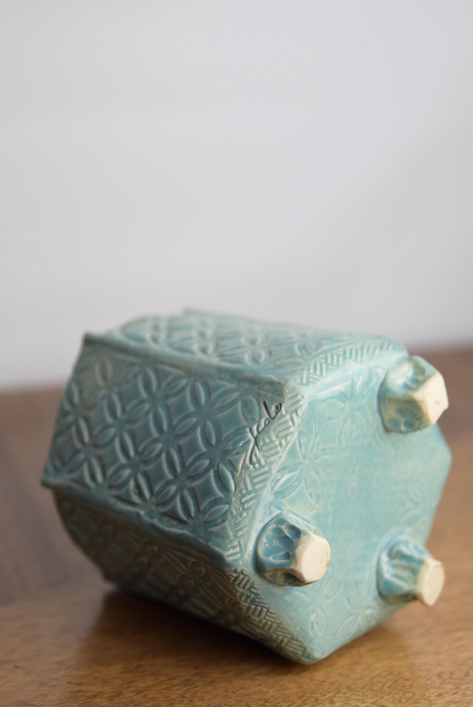 Handbuilt Slab Built Ceramic Flower Planter for Succulents or Small ...