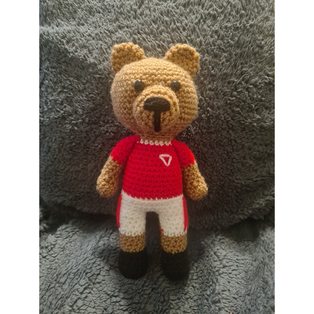 Crochet Nottingham Forest FC Teddy Bear, Customisable Football Team ...