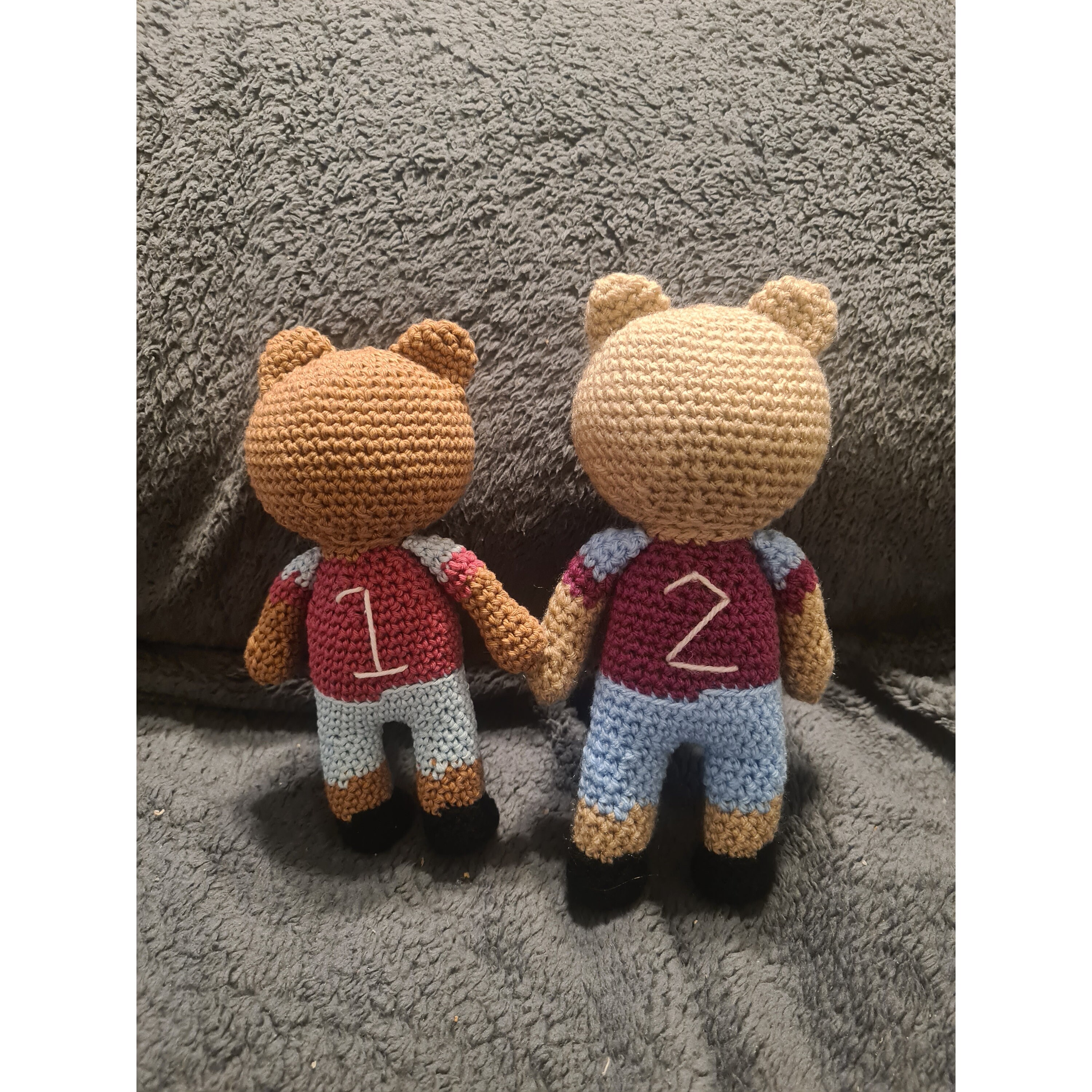 Crochet West Ham Teddy Bear Customisable Football Team Gift Soccer ...