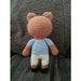 Crochet Manchester City Teddy Bear, Football Gift, Customizable Number ...