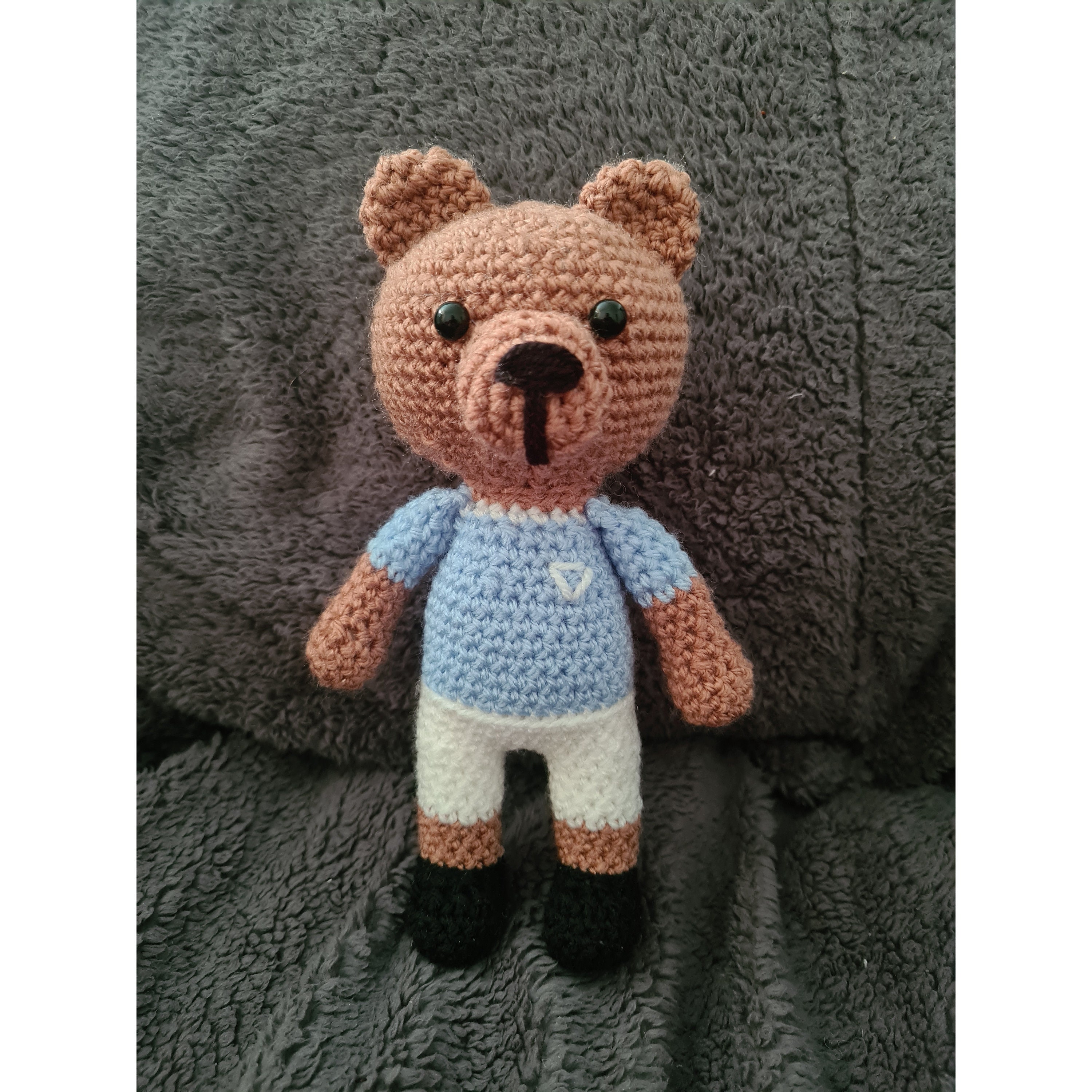 Crochet Manchester City Teddy Bear, Customisable Football Team Gift ...