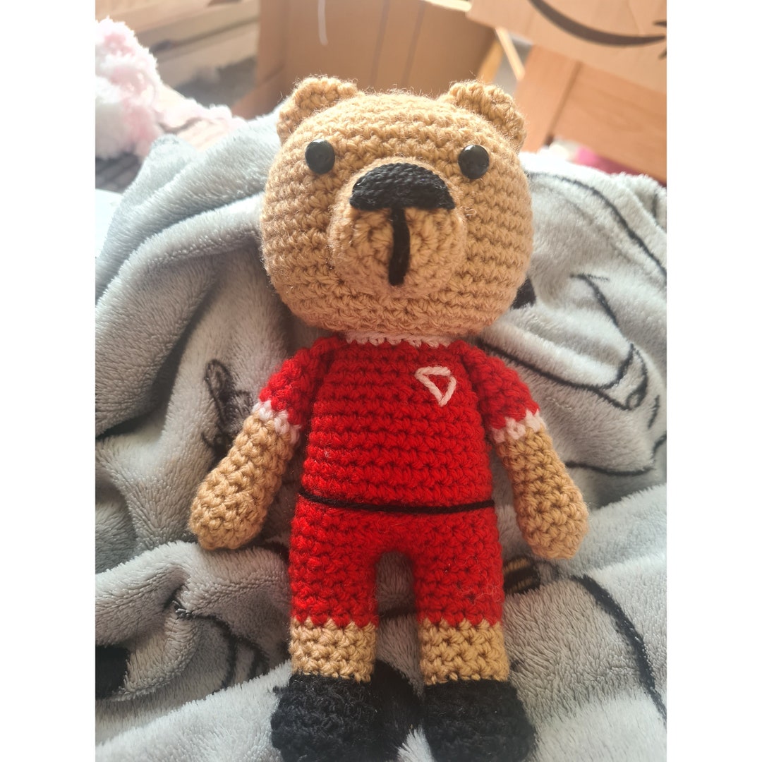 Crochet Liverpool FC Teddy Bear Customisable Football Team - Etsy