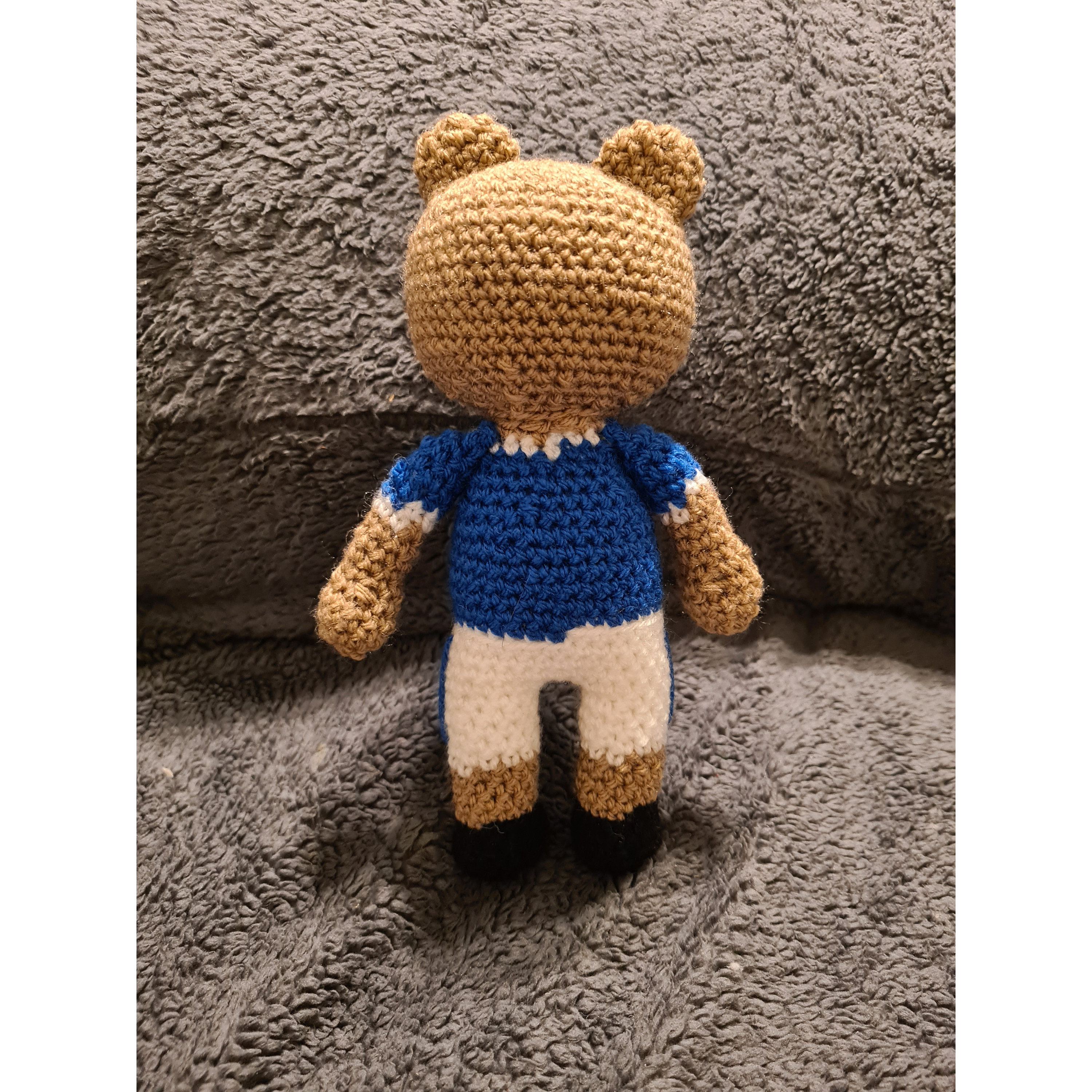 Crochet Everton FC Teddy Bear, Customisable Football Team Gift, Premier ...
