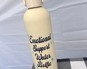 Emotional Support Slim Water Bottle - Etsy