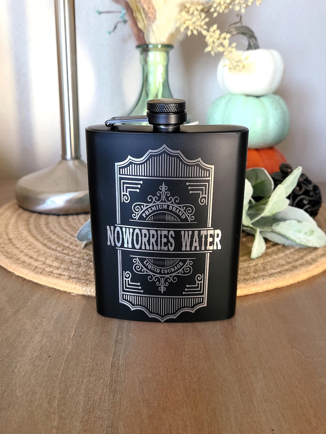 8 Oz Stainless Steel Funny Hip Flask Engraved Rude Whiskey Label Design ...