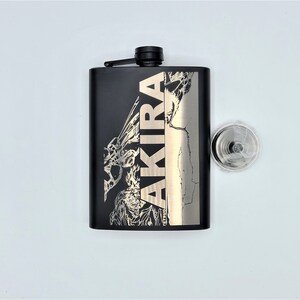 Akira Anime 8 Oz Hip Flask Laser Engraved | Flask Gift | Unique Item ...