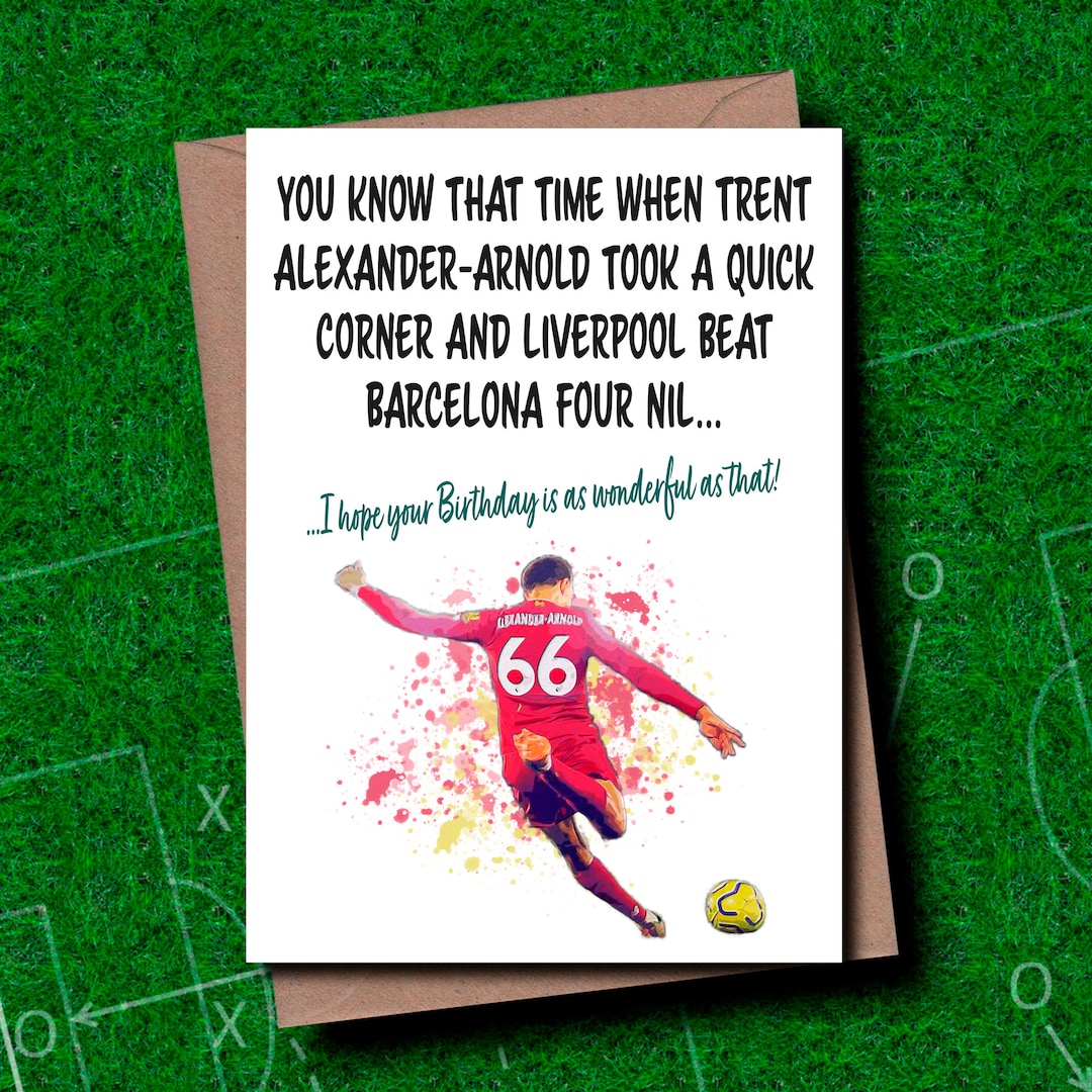 Liverpool FC Birthday Card - Anfield Birthday Card - Liverpool Birthday ...