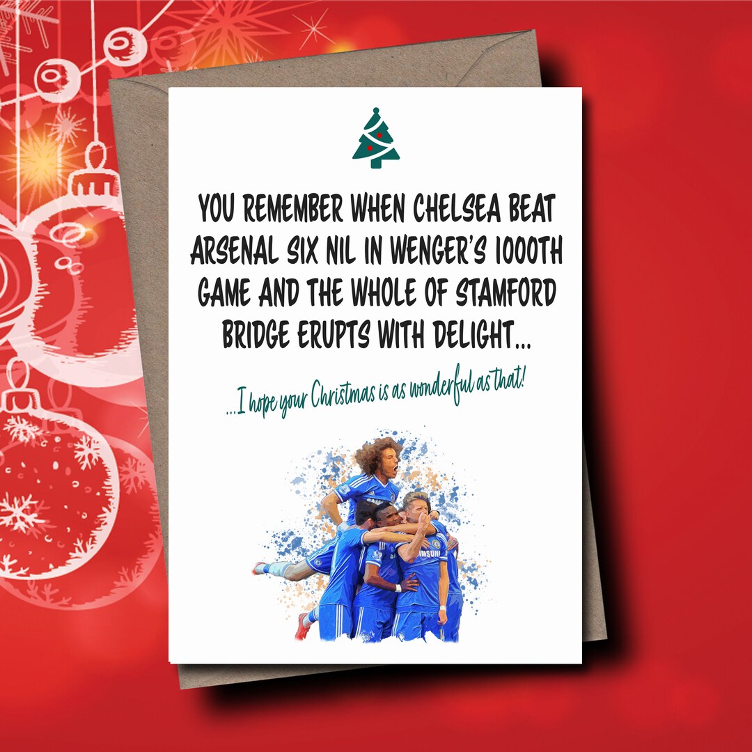 Chelsea Christmas Card Stamford Bridge Christmas Card - Etsy UK