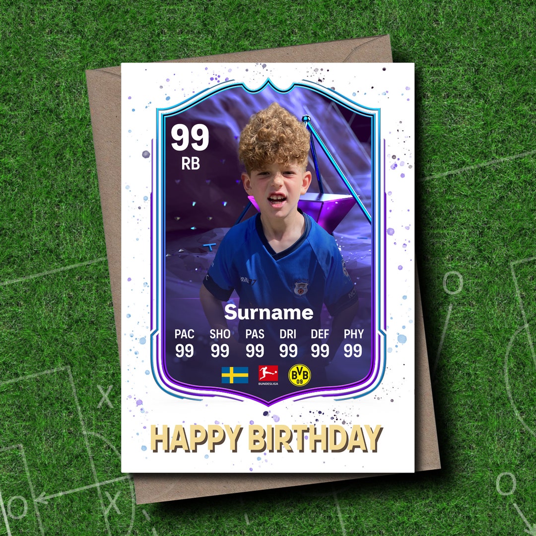 EA FC24 Birthday Card FIFA 24 Birthday Card Eafc24 Photo Birthday Card ...