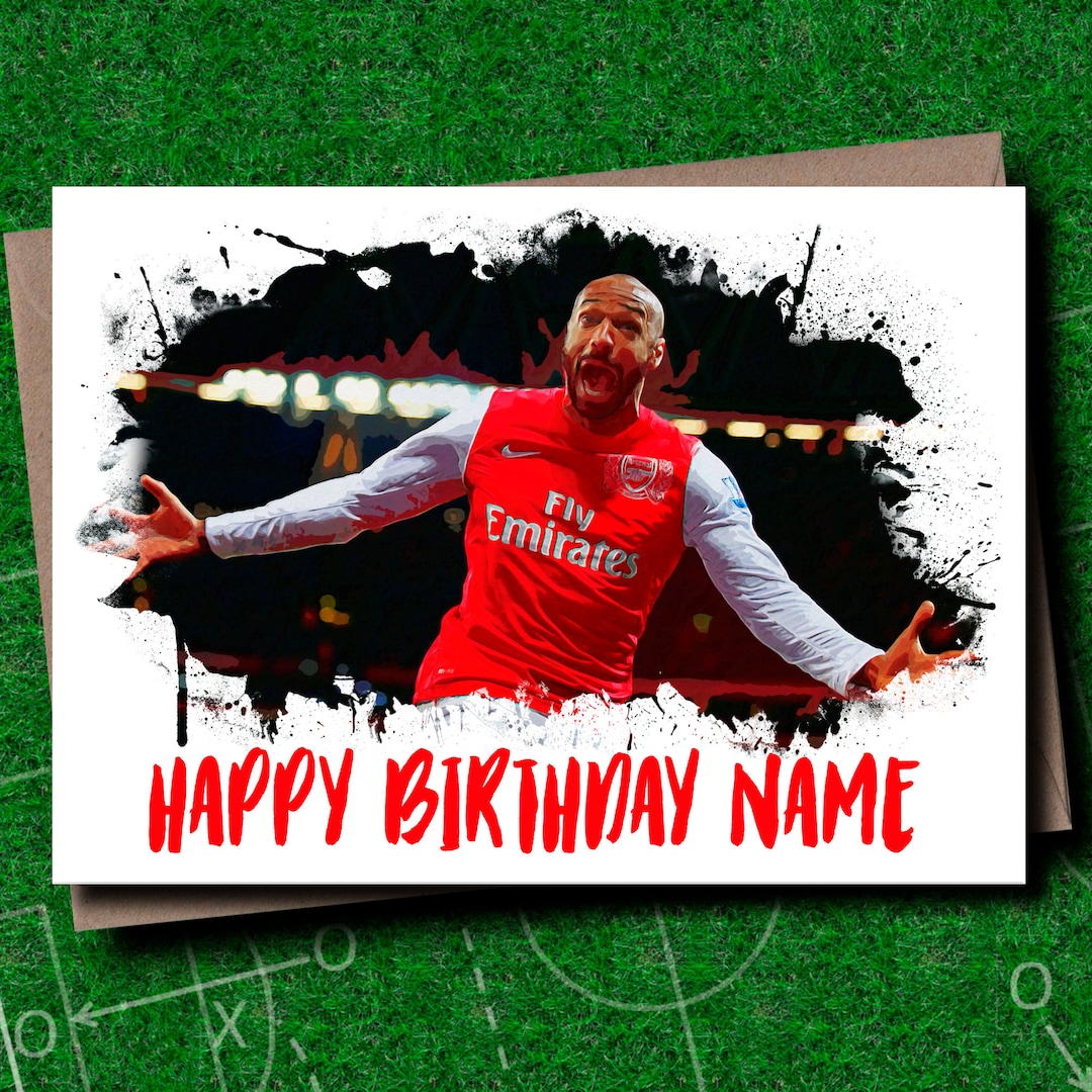 Arsenal FC Birthday Card Emirates Stadium Birthday Card Personalised ...