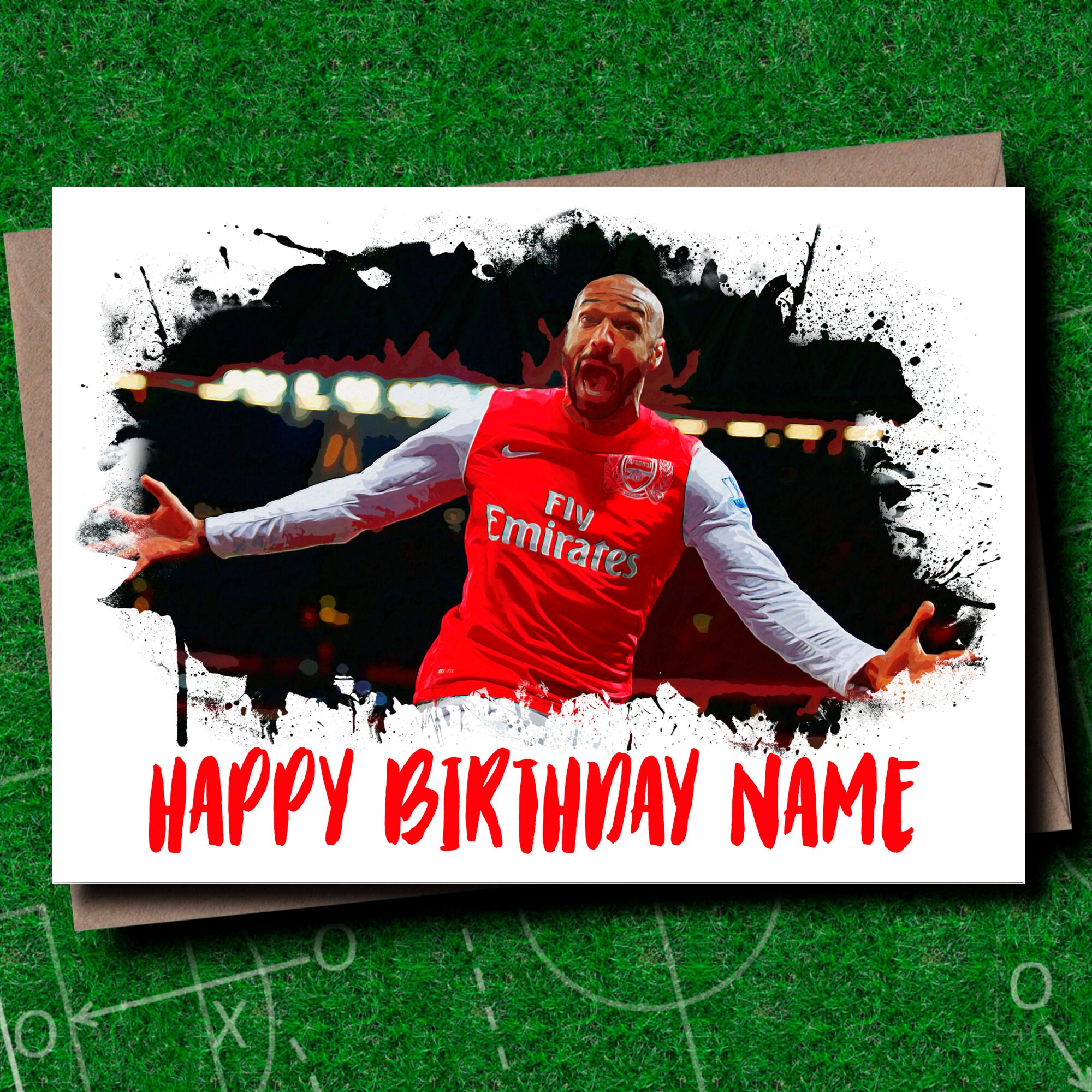 Arsenal FC Birthday Card Emirates Stadium Birthday Card Personalised ...