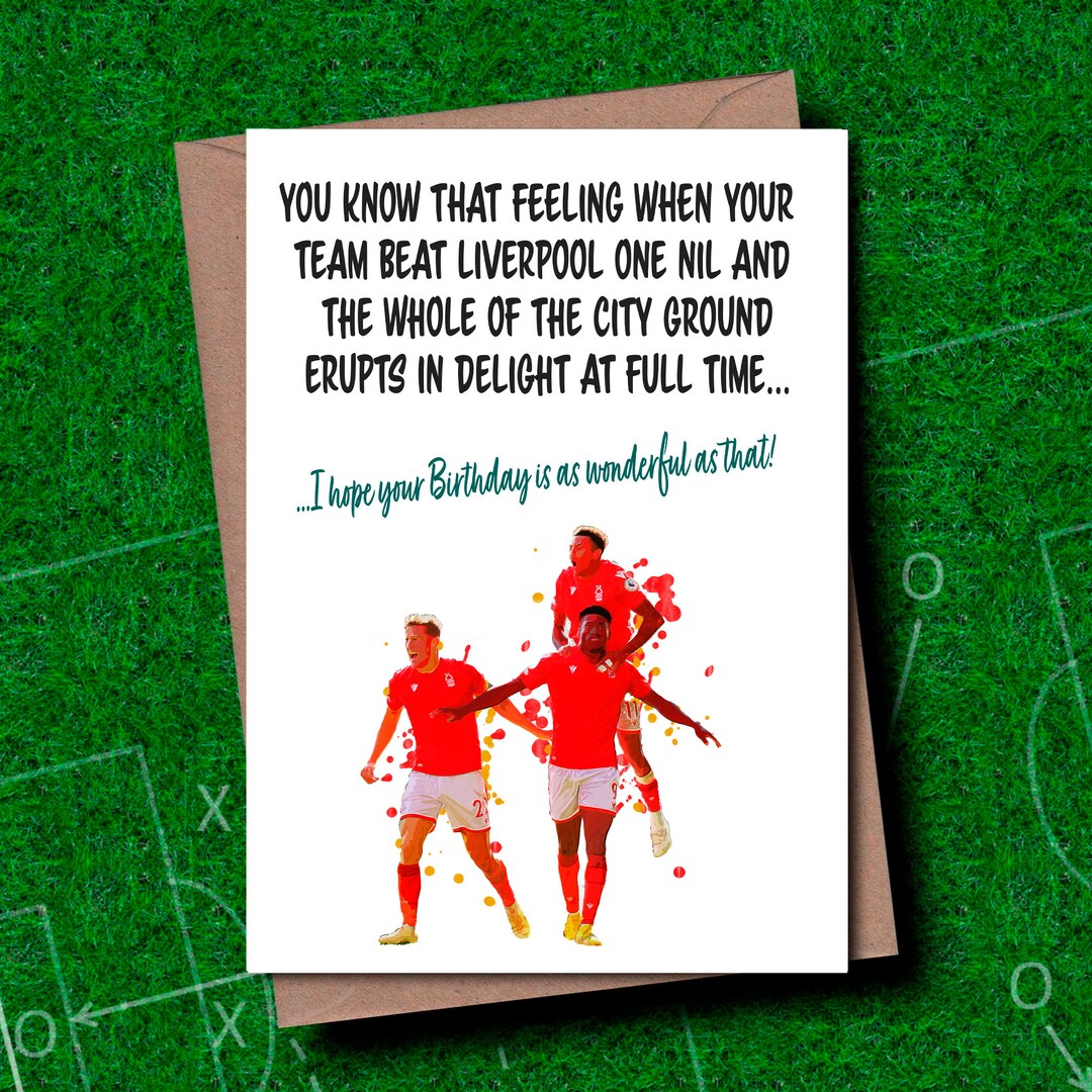 Nottingham Forest Birthday Card: City Ground Football Design - Etsy UK