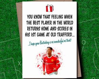 Cristiano Ronaldo Birthday Card - Etsy UK