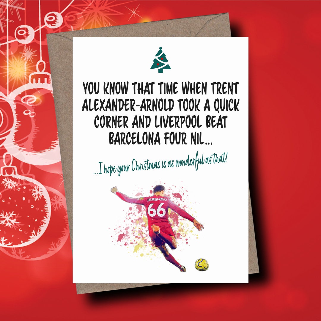 Liverpool Christmas Card Trent Christmas Card Football Xmas Card ...