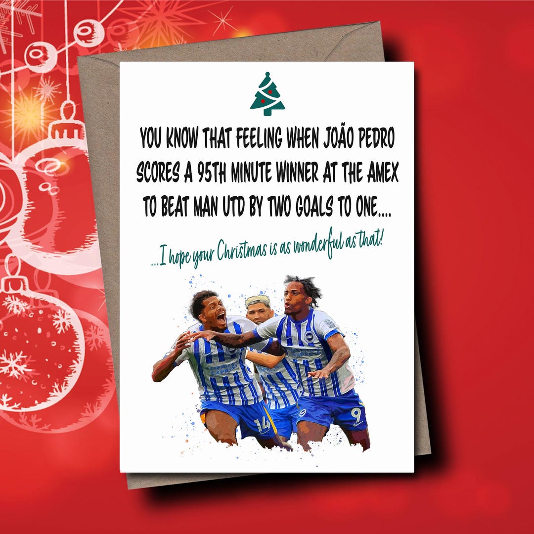Brighton Christmas Card Amex Stadium Christmas Card Football Xmas Card ...
