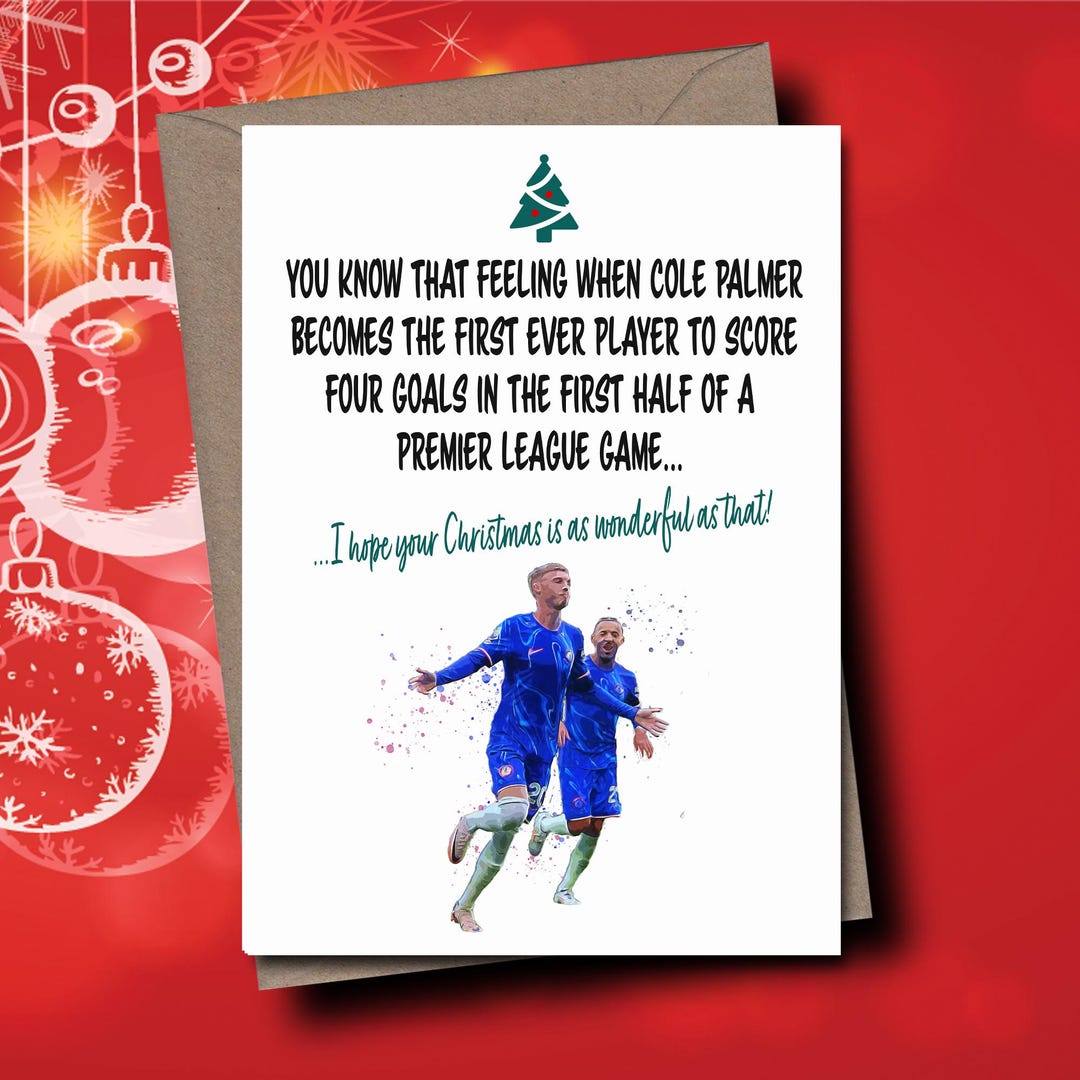 Chelsea Christmas Card Stamford Bridge Christmas Card Football Xmas ...