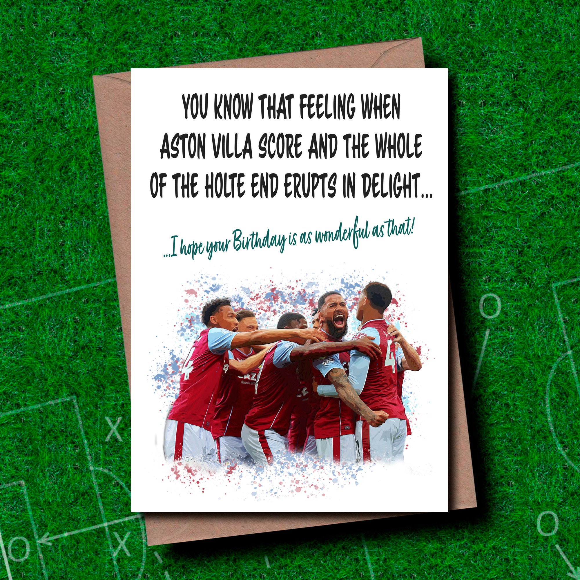 Aston Villa Birthday Card Villa Park Birthday Card Aston Villa Birthday ...