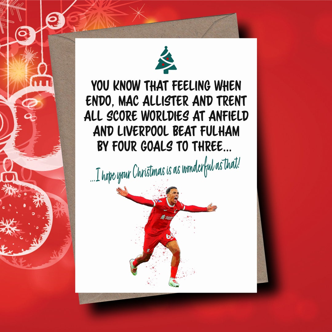 Liverpool Christmas Card Trent Christmas Card Football Xmas Card ...