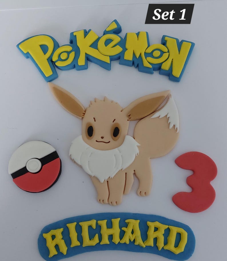 Inspired by Pokemon Fondant Cake Toppers for Children's Birthday Cakes ...