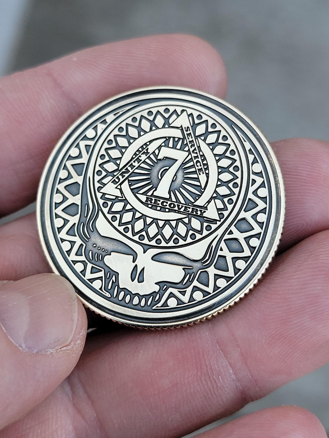 40mm Grateful Dead Sobriety Anniversary Coin - Etsy