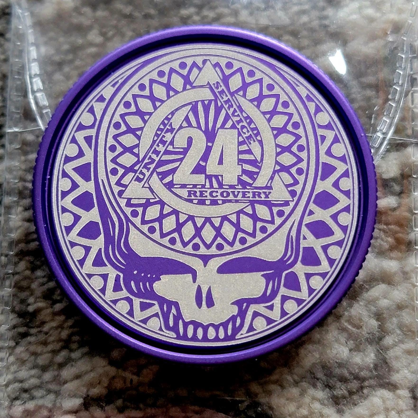 Personalized Stealie Lightweight Anodized Aluminum Recovery Anniversary ...