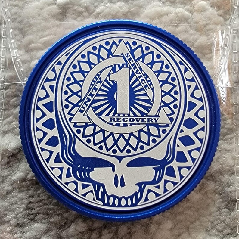 Personalized Stealie Lightweight Anodized Aluminum Recovery Anniversary ...