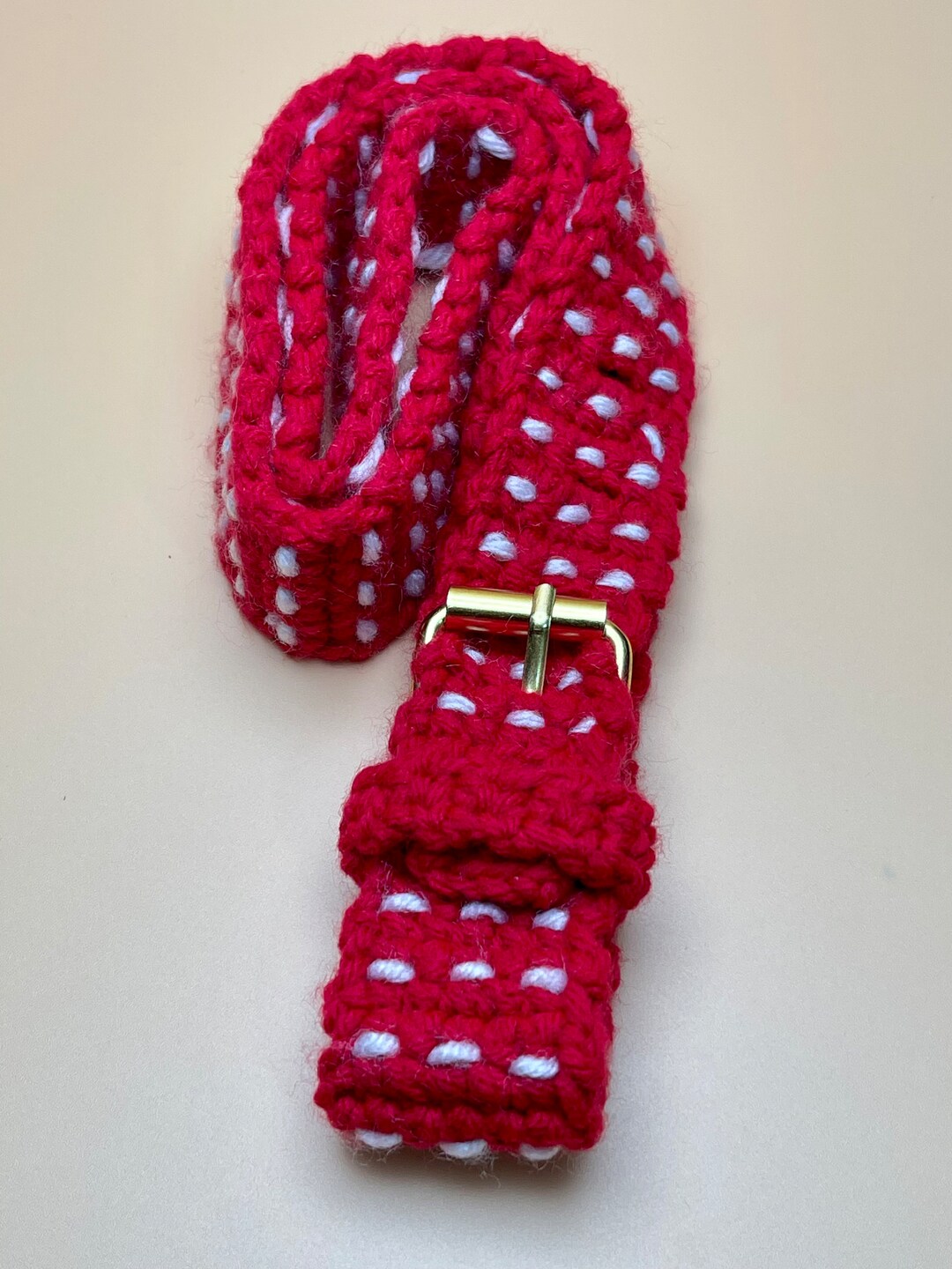 Handmade Crochet Belt: Stretchable Acrylic Yarn With Metal Buckle - Etsy
