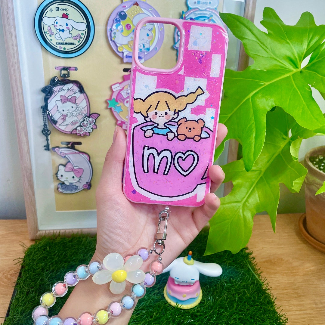 IPhone 12 and 12PRO Handmade Cartoon Phone Case ,gift for Her,pink Cute ...