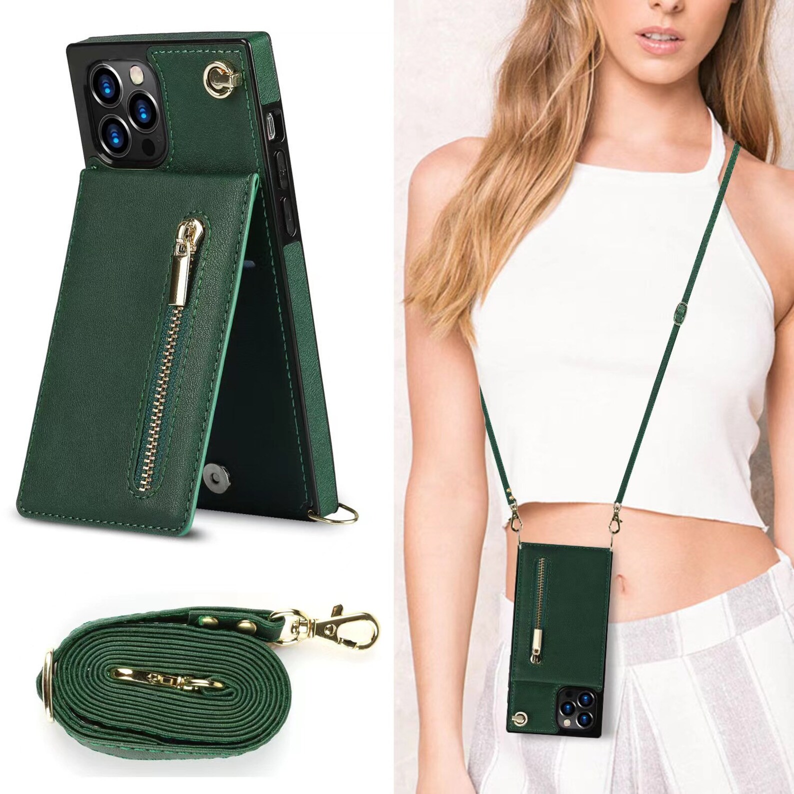 IPhone 12,13,14,PRO,PROMAX,PLUS Cardholder Phonecase With Adjustable ...