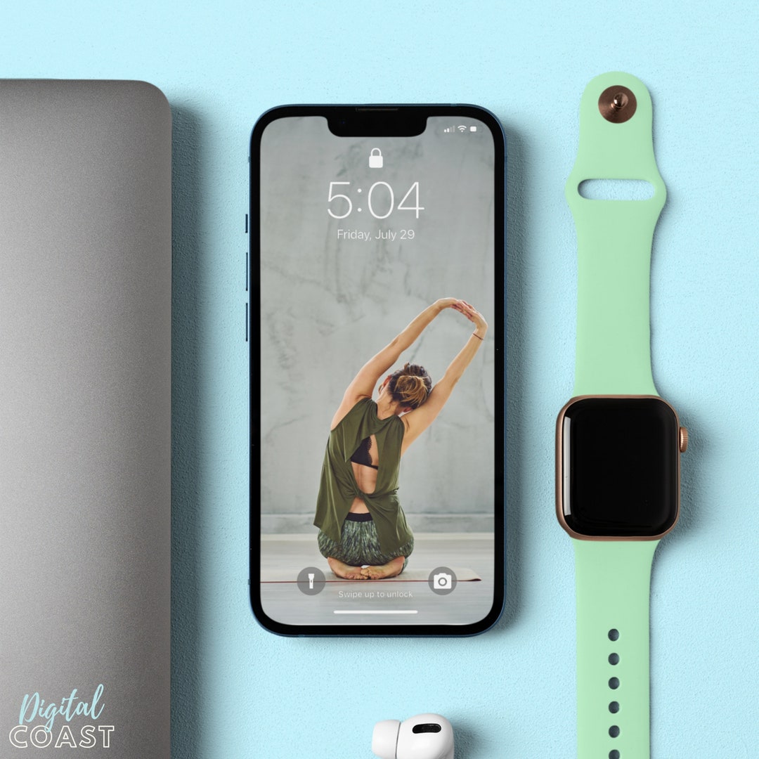Yoga Pose Phone Background Wallpaper - Etsy