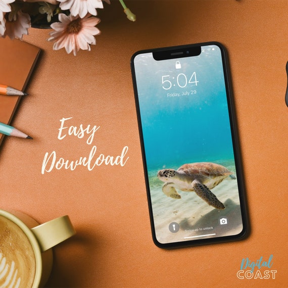 Sea Turtle Phone Background Wallpaper - Etsy