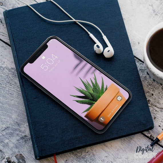 Simple Purple Succulent Phone Background Wallpaper - Etsy