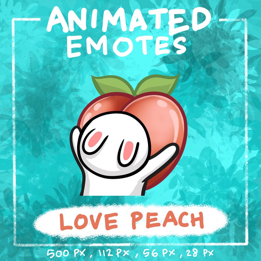 Love Peach Animated Emotes - Etsy