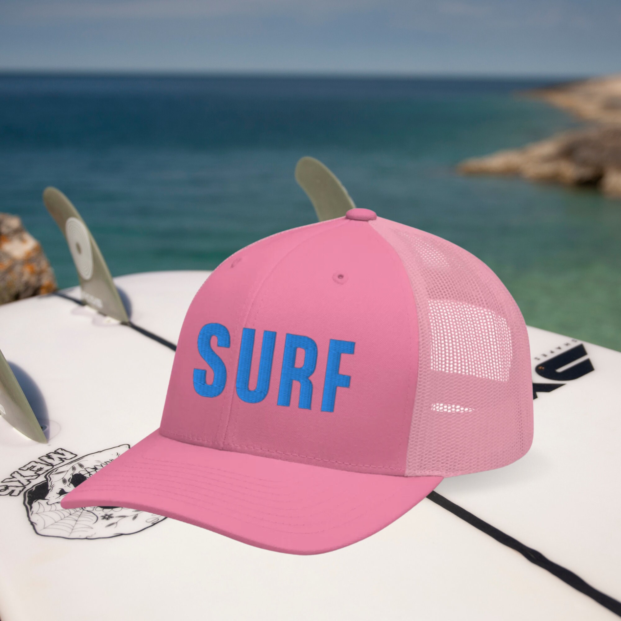 Surf Hat Surf Hat, Surfer Hat, Trucker Hat, Embroidered Hat, Summer Hat ...