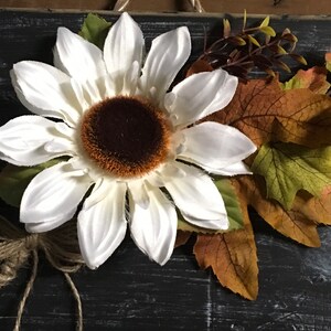 Rustic Autumn Themed Solid Wood Wall Decor Antique Hardware Sunflower ...