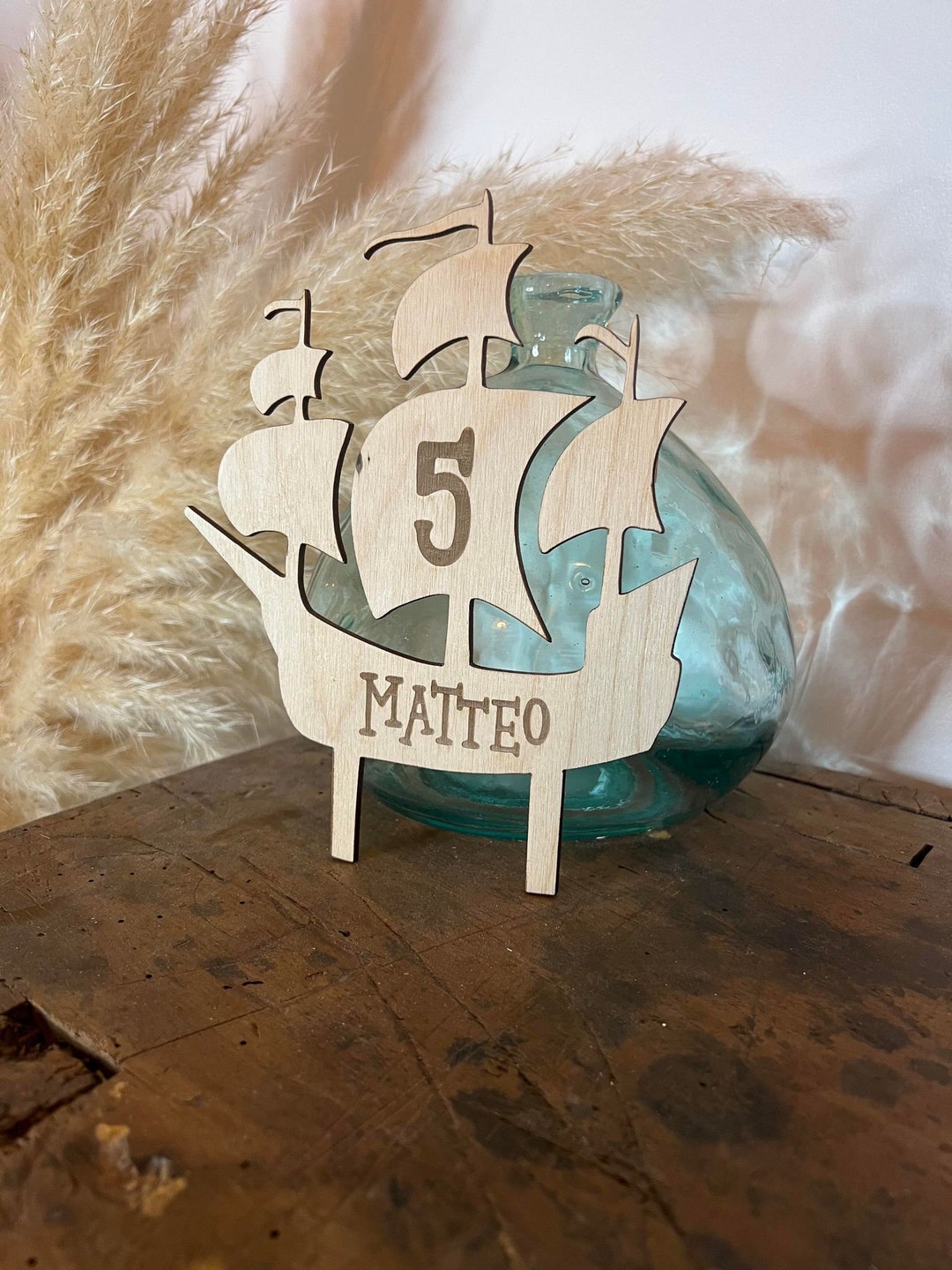 Wooden Cake Topper/birthday Cake/baptism/baby Shower/wedding/pirate ...
