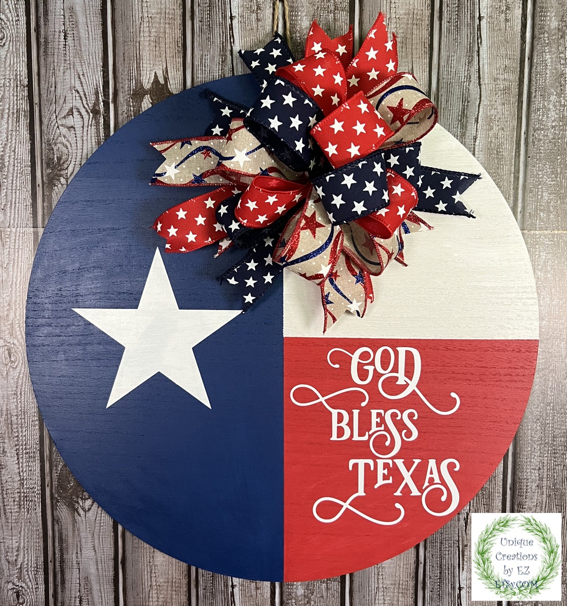 Lone Star Flag, God Bless Texas, Texas Pride, Texas Flag, Texas Door Hanger, Patriotic Wall ...
