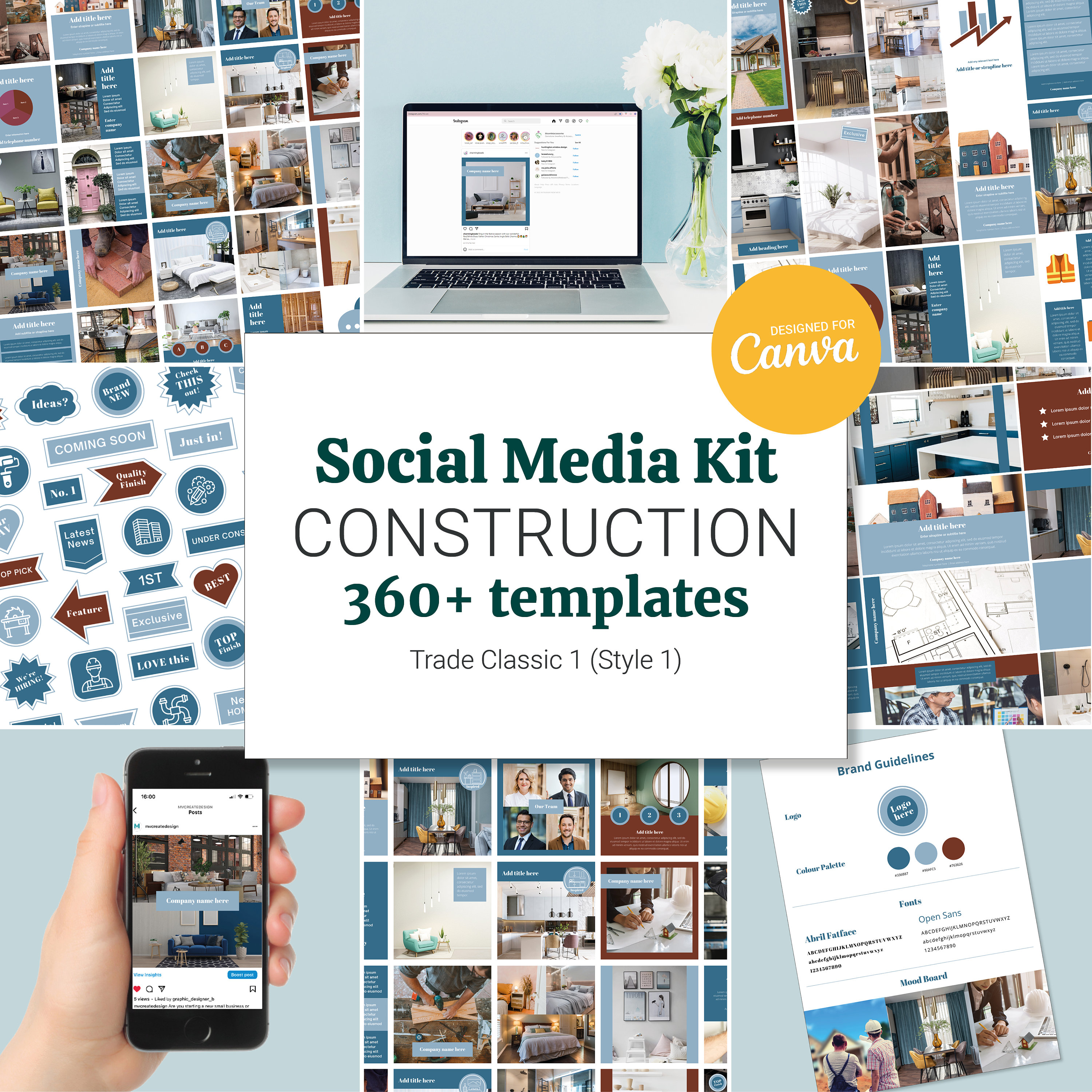 Social Media Kit, Social Media Template Bundle, Social Media Posts ...
