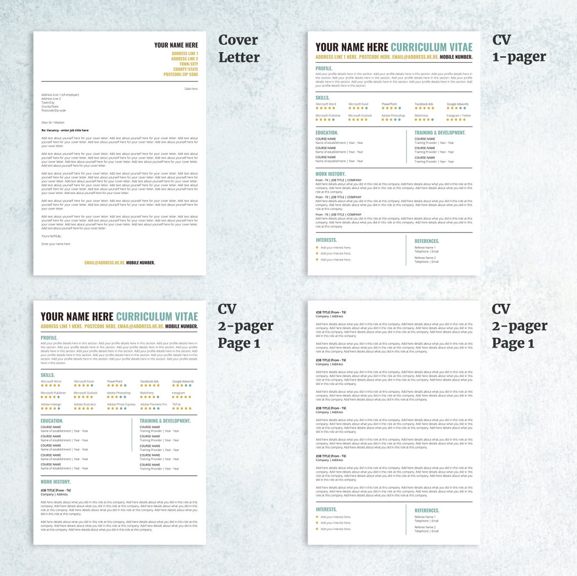 CV Template Canva, Creative Cv Template, Marketing Resume, CV Template ...