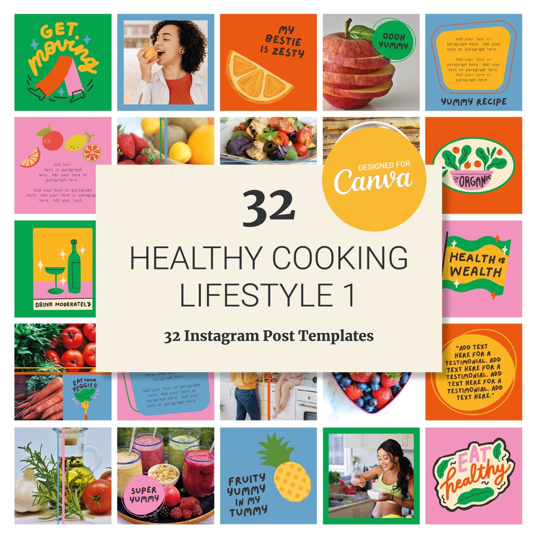 Food Instagram Template Foodie Blogger Health and Nutrition - Etsy UK