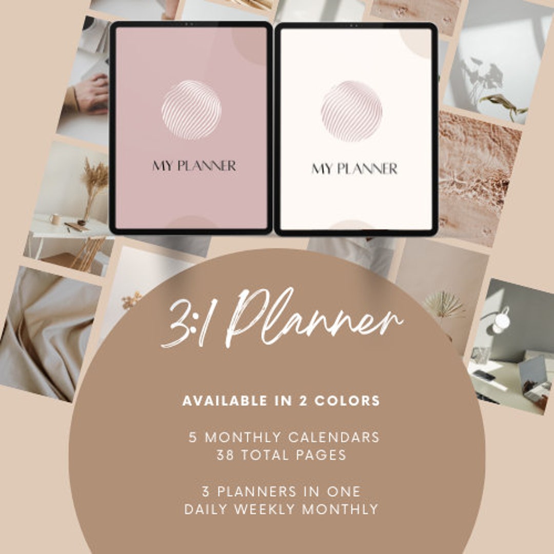 3 in 1 Planner. Daily, Weekly, Monthly, and Yearly Planner in One. - Etsy