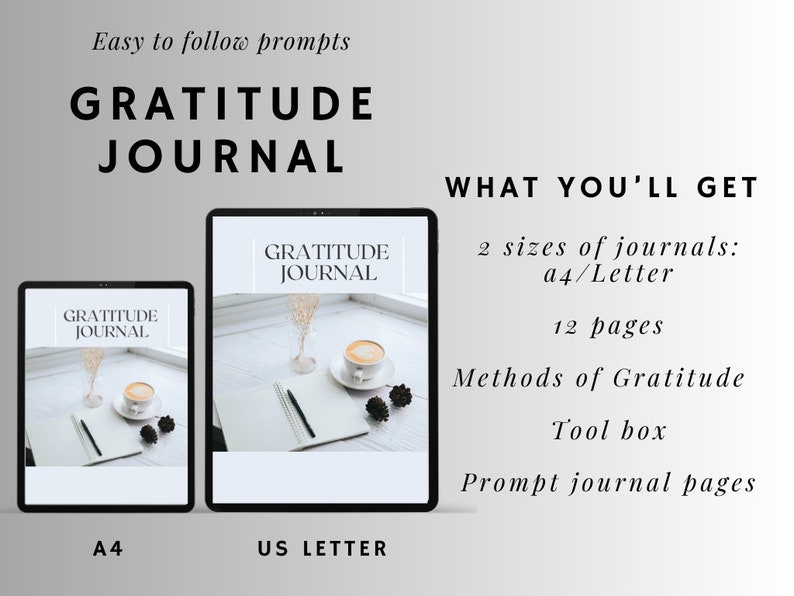 Minimalist Gratitude Journal. - Etsy