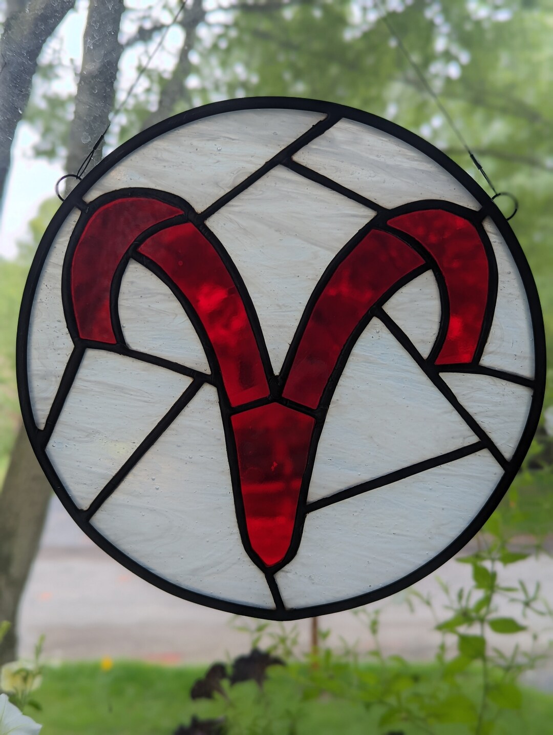 Aries Zodiac Stained Glass Window Hanging - Customizable - Etsy