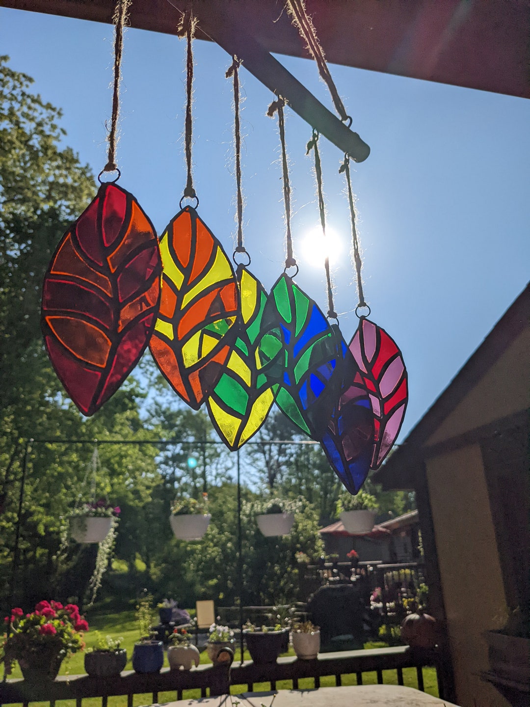 Rainbow Feather Suncatcher: Birch Branch Mobile - Etsy
