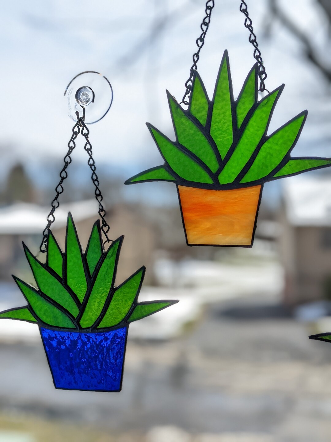 Customizable Stained Glass Agave Succulent Plant - Etsy