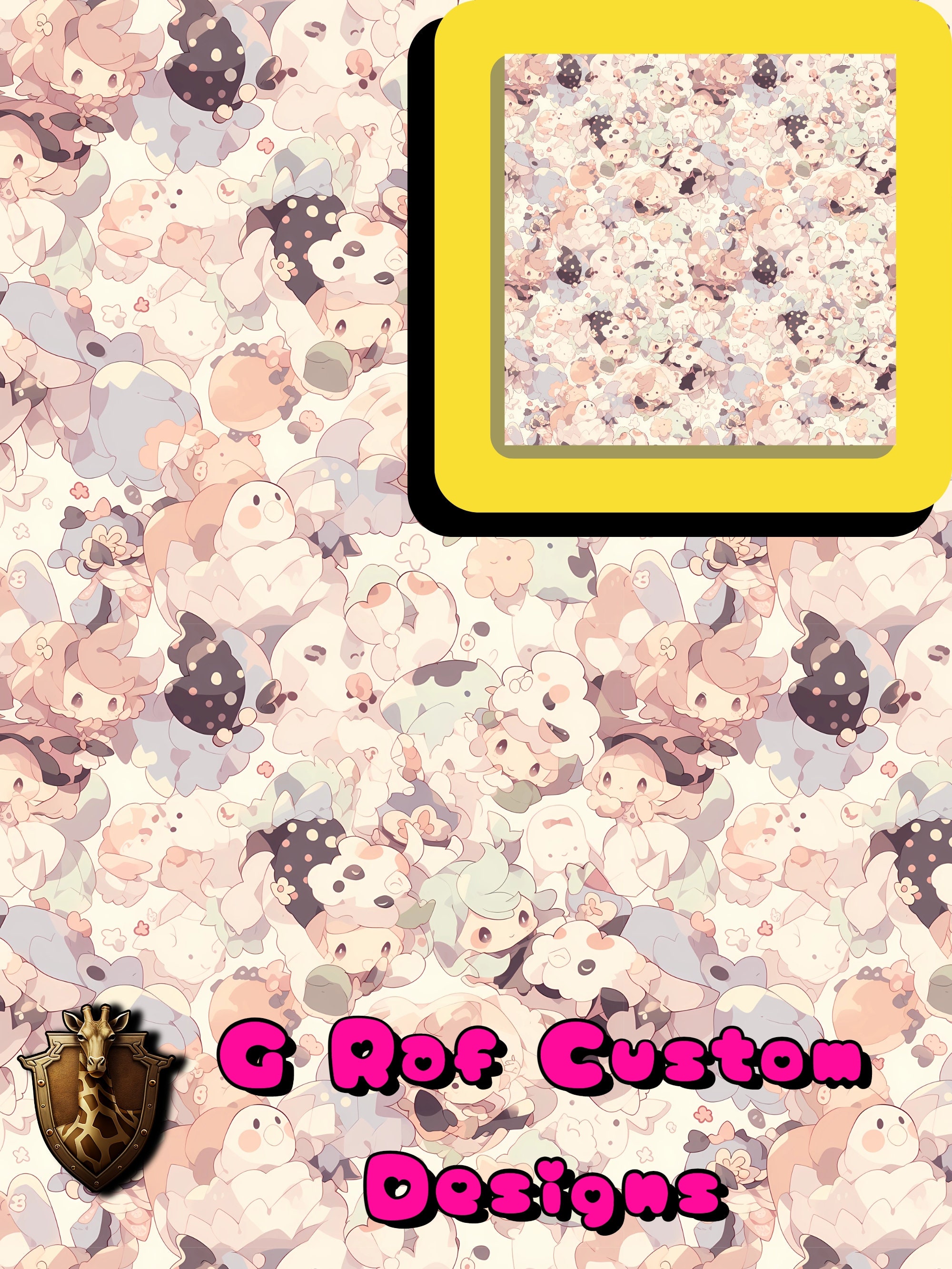 Kawaii Sublimation Seamless Patterns Bundle 20 Cute Kawaii - Etsy
